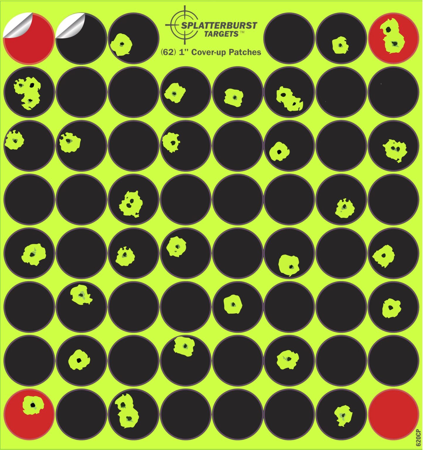 10 Pack - 1” Adhesive Cover Ups - Splatterburst Targets